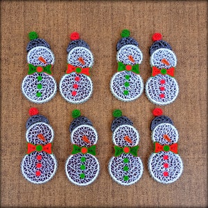 Set of 2 Quilled Snowman Ornament Quilling Christmas Decor - Etsy