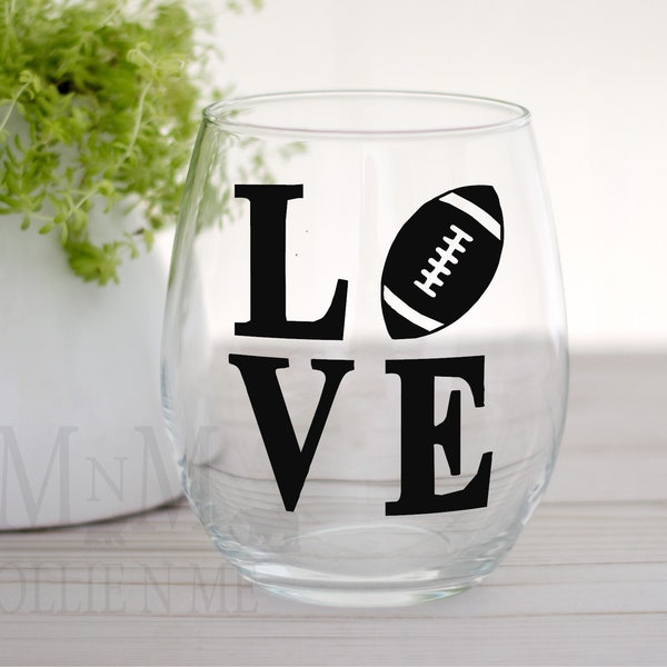 Football Wine Glass - Etsy