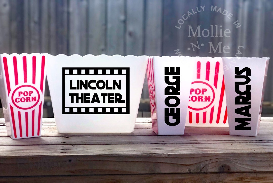 Theater Popcorn Bucket Popcorn Container Movie Popcorn Tub Personalized ...