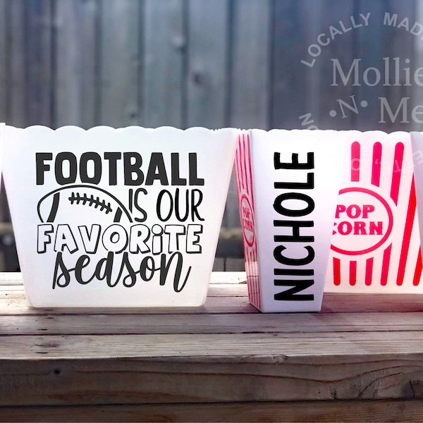 Football Popcorn Box - Etsy