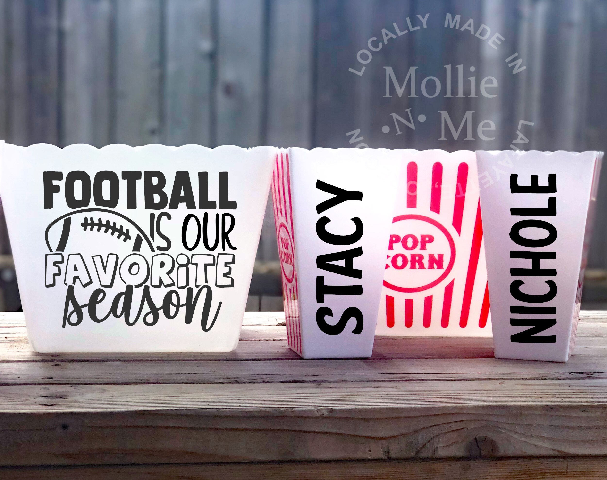 Football Season Popcorn Tub Popcorn Bucket Family Gift | Etsy