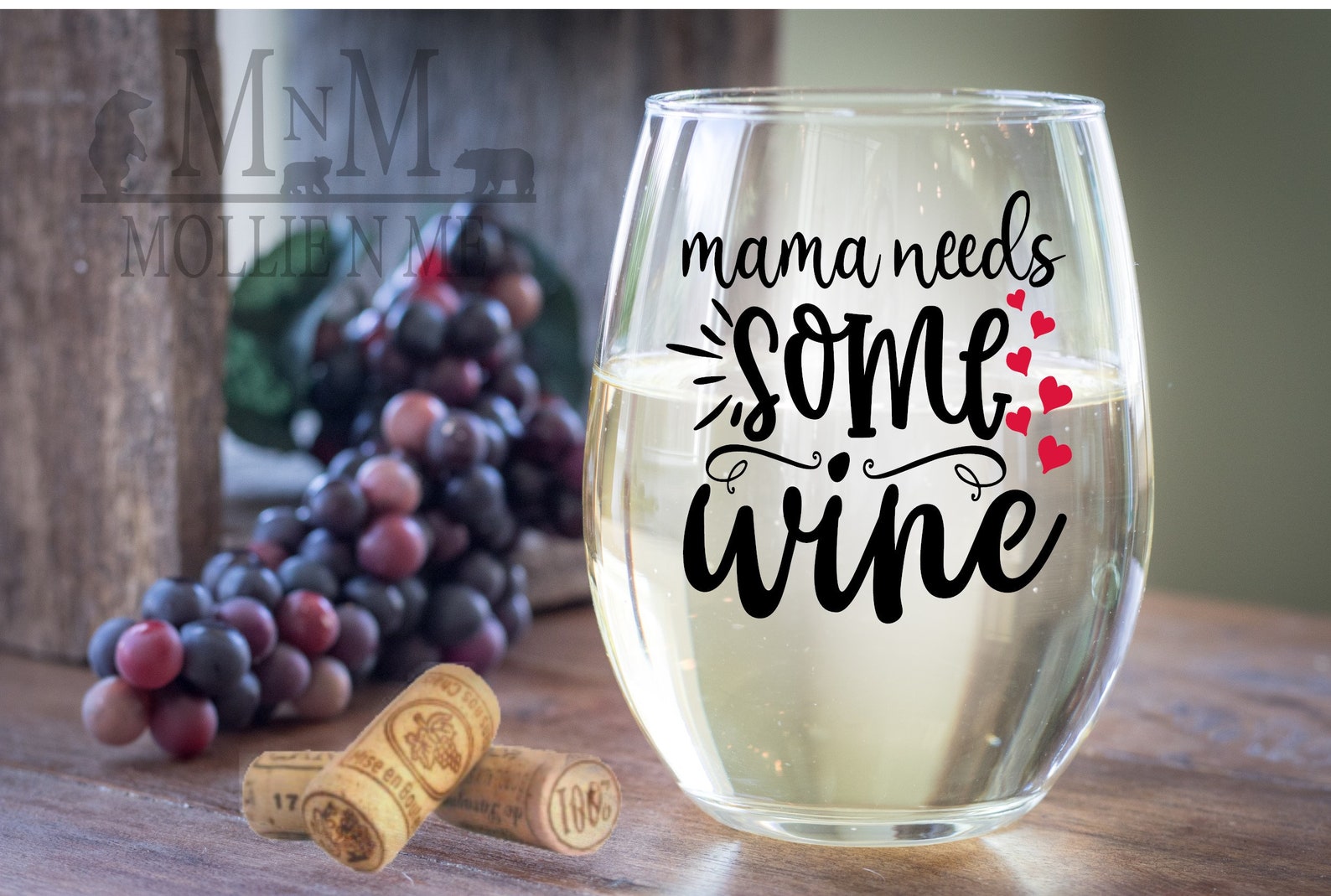 Mama Needs Some Wine Stemless Wine Glass Mom Gifts Mom | Etsy