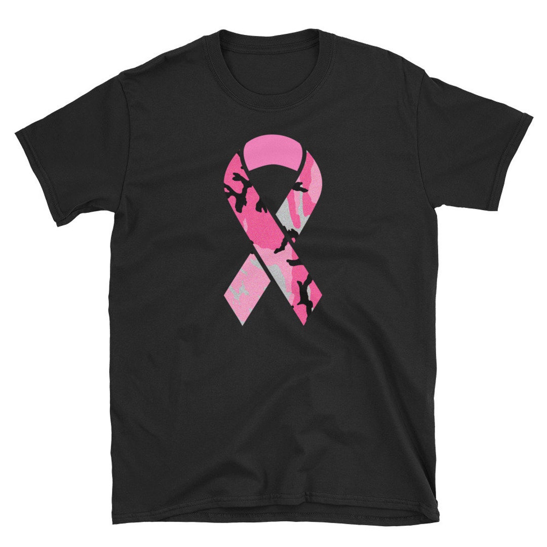 Breast Cancer Awareness Survivor Pink Camouflage Ribbon T Shirt S 3xl