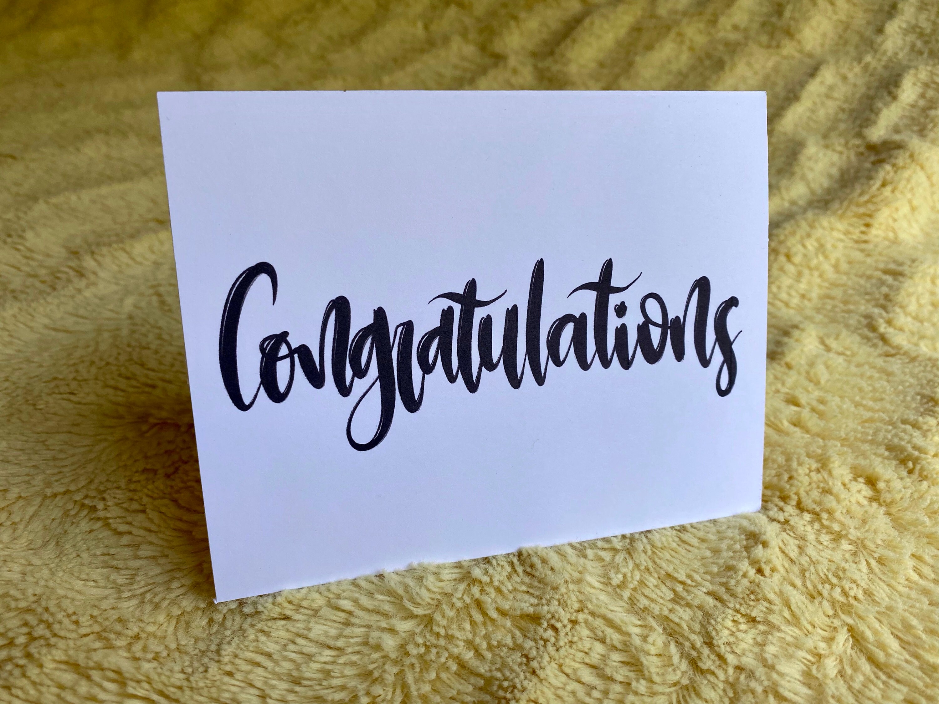 Calligraphy congratulations Greeting Card - Etsy