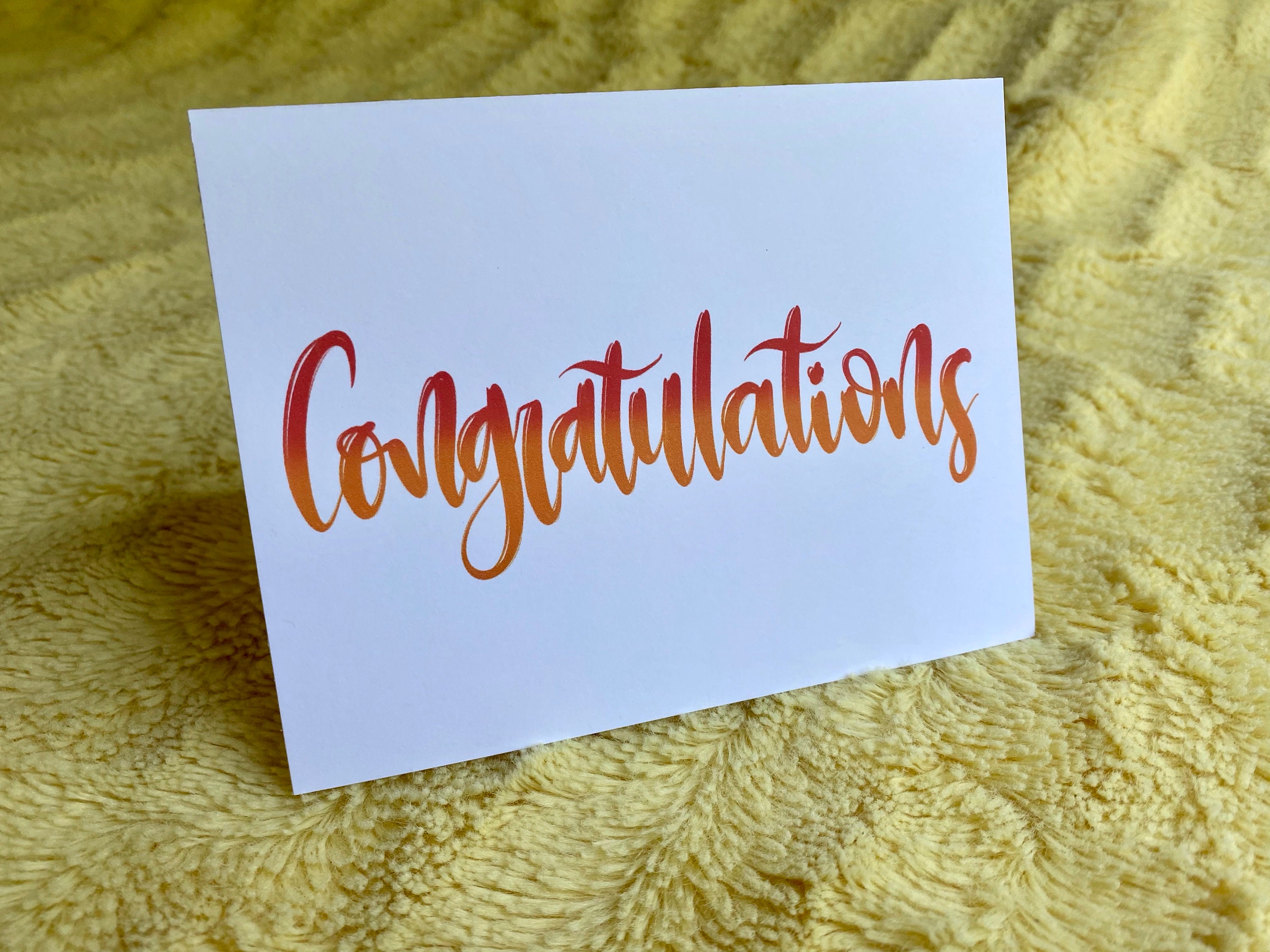Calligraphy congratulations Greeting Card - Etsy