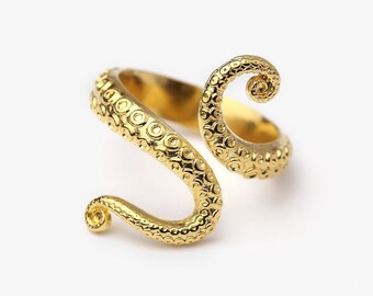 Gold Octopus - Etsy