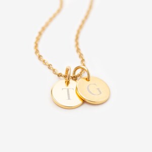 Choose From 140 Icons, 7 Font Styles, Personalized Gold Disc Necklace ...