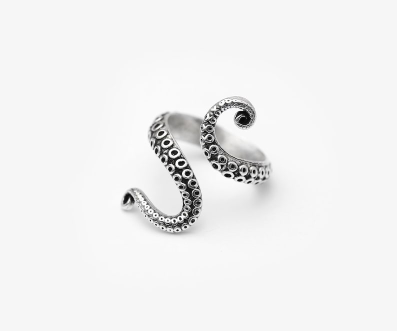 Silver Octopus Ring Tentacle Ring Adjustable Octopus Band | Etsy