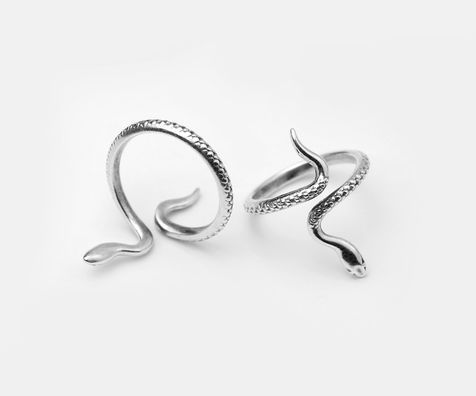 Silver Snake Ring Serpent Ring Adjustable Snake Band Snake - Etsy