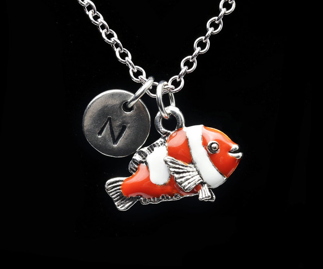 Clownfish Necklace, Clownfish Charm, Clownfish Jewelry, Ocean, Sea ...