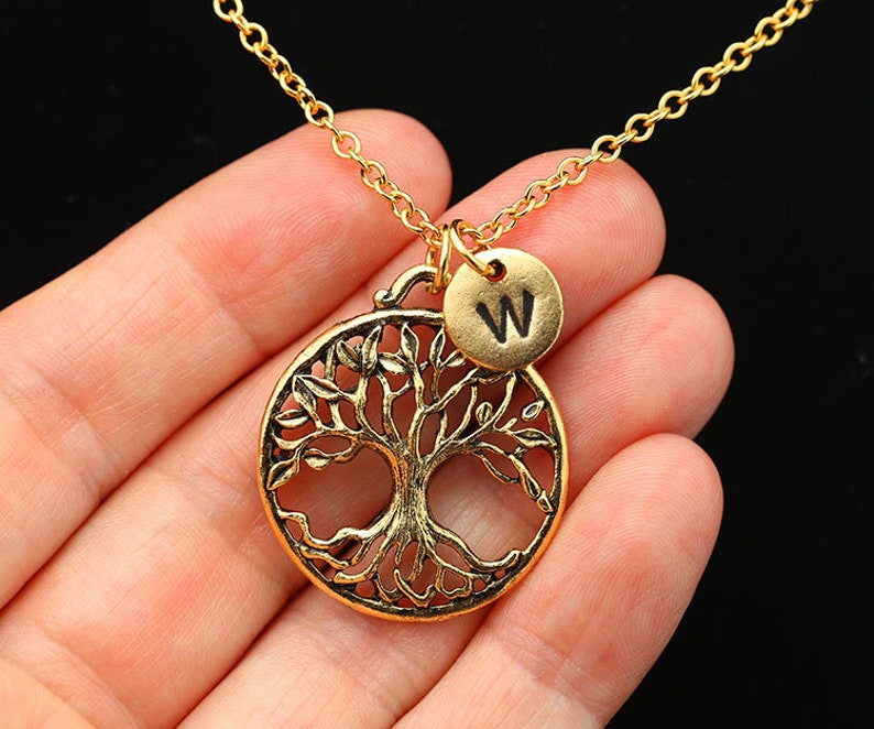 Tree of Life Necklace, Antique Gold Tree of Life Necklace, Custom Tree ...