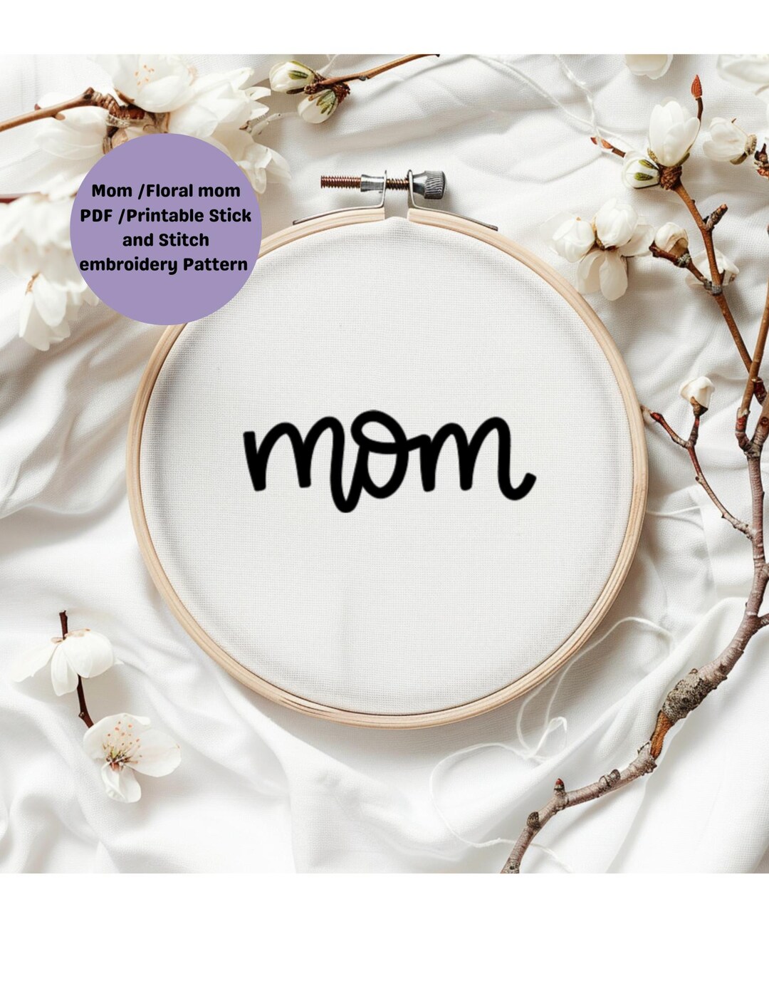Mom,mama,mama Embroidery Designs,mothers Day Hand Embroidery Pattern ...