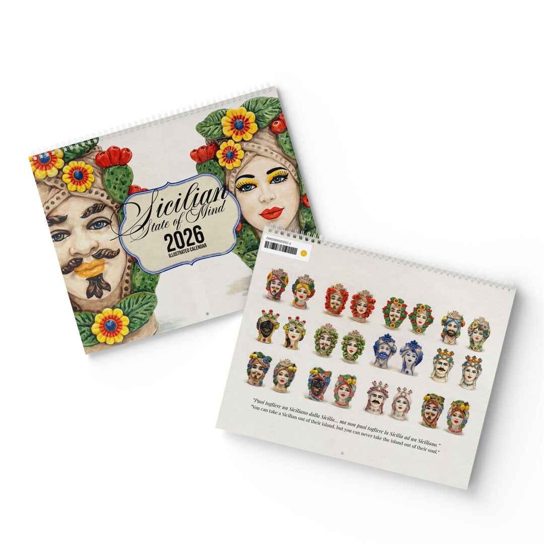 2026 Illustrated Sicilian State of Mind Calendar, Teste Di Moro, Testa ...