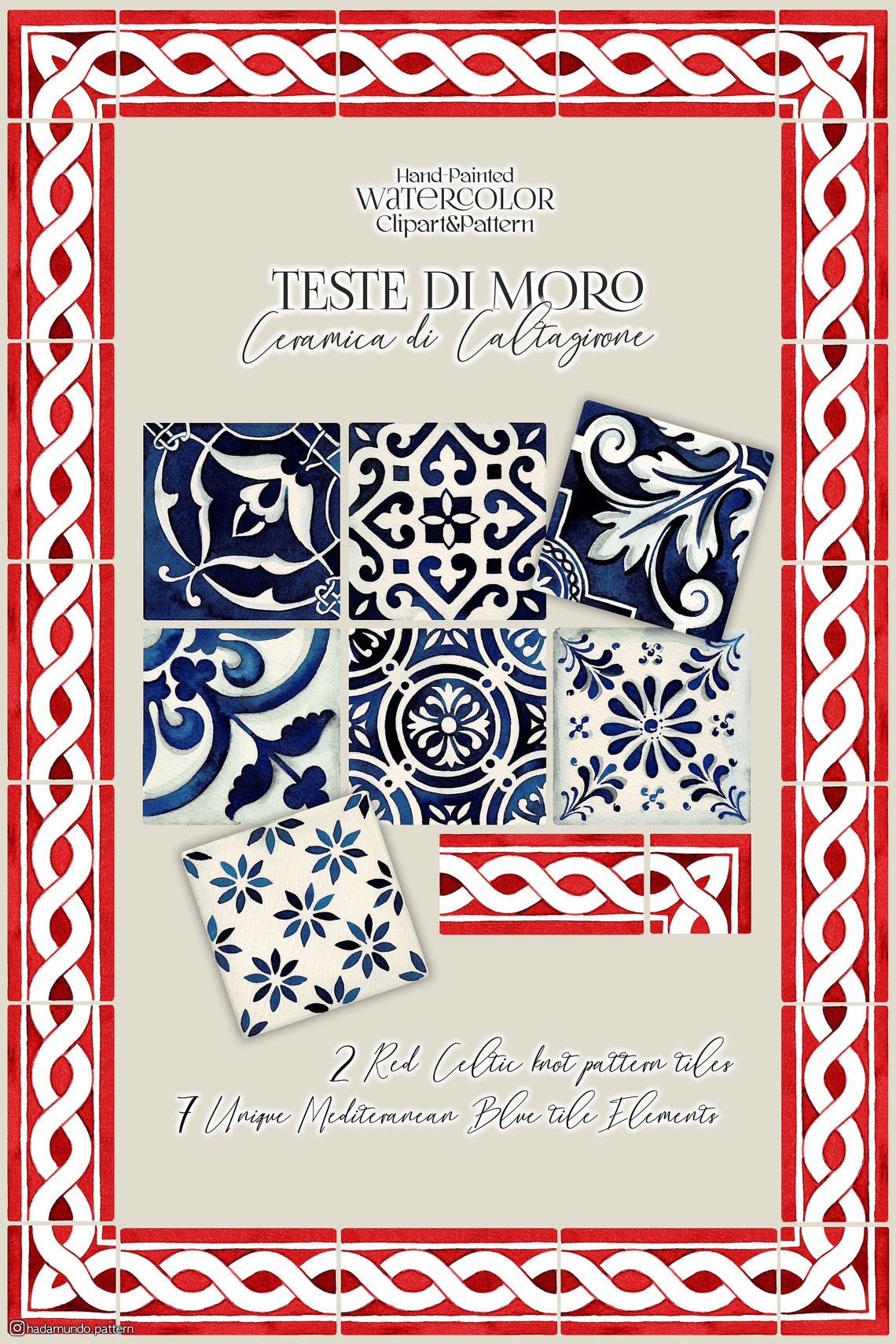 Testa Di Moro, Italian Tile PNG, Mediterranean Tile, Sicily, Spanish ...