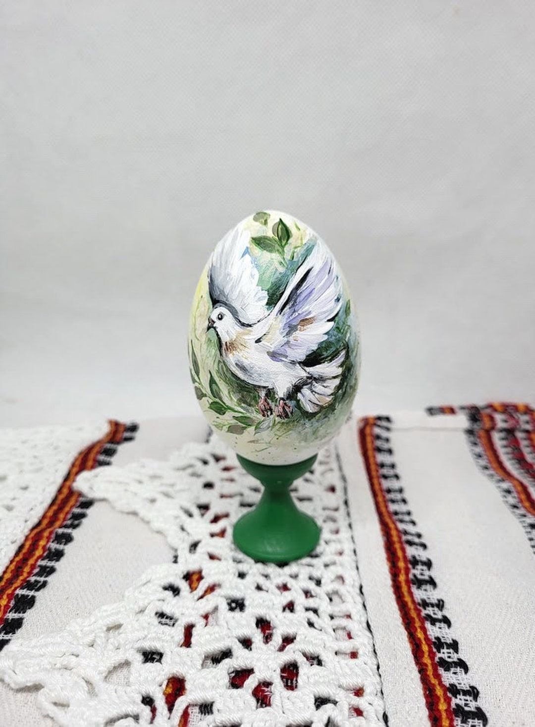 White Doves.easter Egg. Wood Easter Eggs. Easter Wooden Egg,custom ...