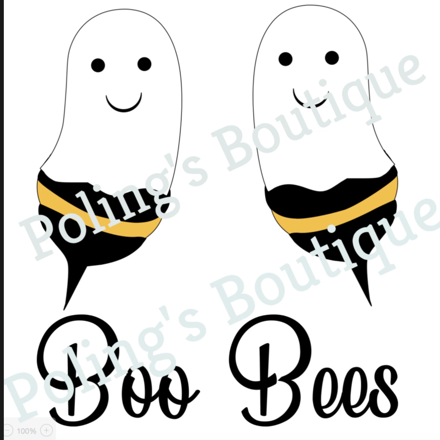 Boo Bees SVG - Etsy