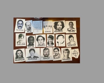 Serial Killer Stickers: Set of 18 - Etsy