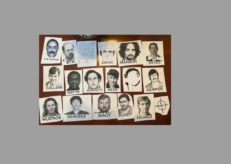Serial Killer Stickers: Set of 18 - Etsy