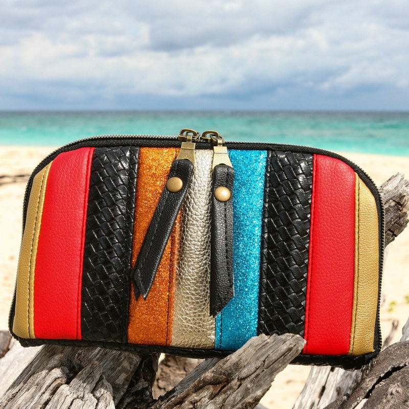 Double Zipper Women Wallets - Etsy