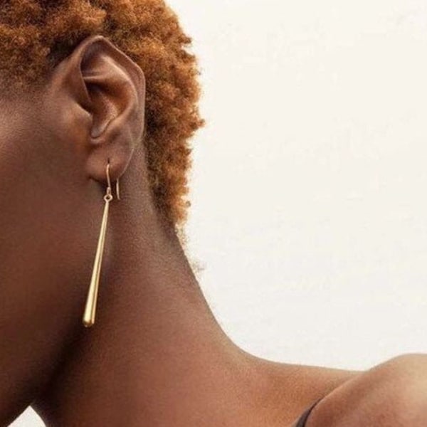 Long Gold Earrings - Etsy