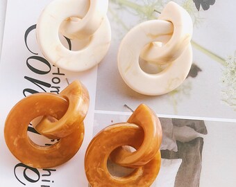 Resin earrings | Etsy