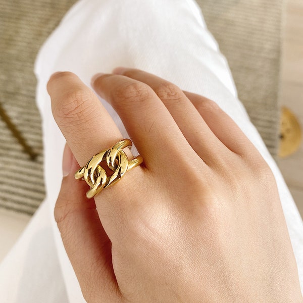 Chunky Gold Rings - Etsy