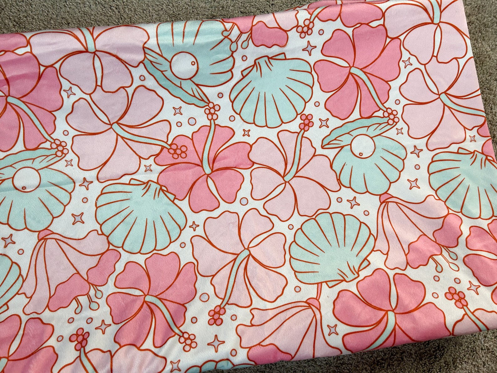 Minky Mermaid off Duty Baby Blanket, Surfer Girl Crib Bedding, Changing ...