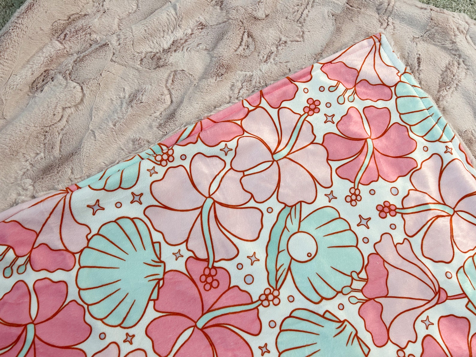 Minky Mermaid off Duty Baby Blanket, Surfer Girl Crib Bedding, Changing ...
