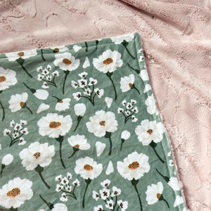 Wildflower Minky Blanket, Daisy Crib Bedding, Butterfly Meadow Newborn ...