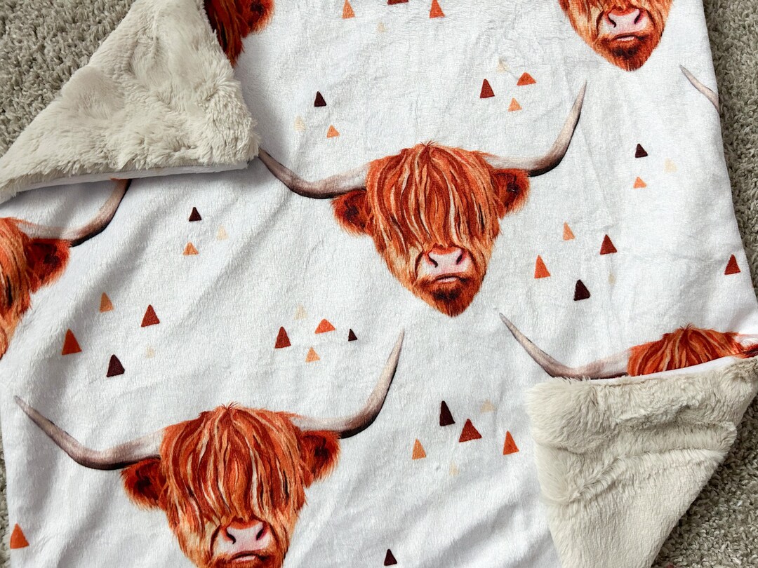 LOVEY, QUICK SHIP, Highland Cow Crib Bedding, Baby Longhorn Baby ...