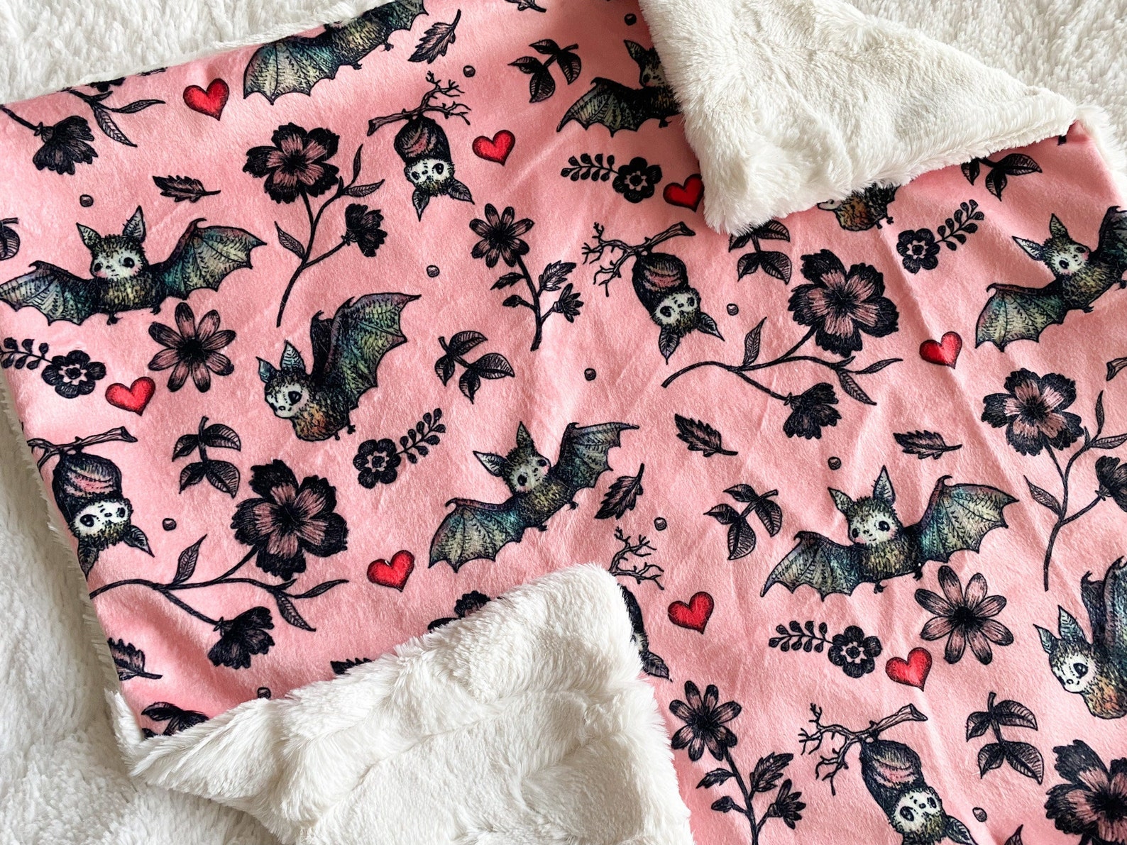 Halloween Baby Blanket, Baby Bat Crib Sheet, Swaddle, Gothic Girl Crib ...