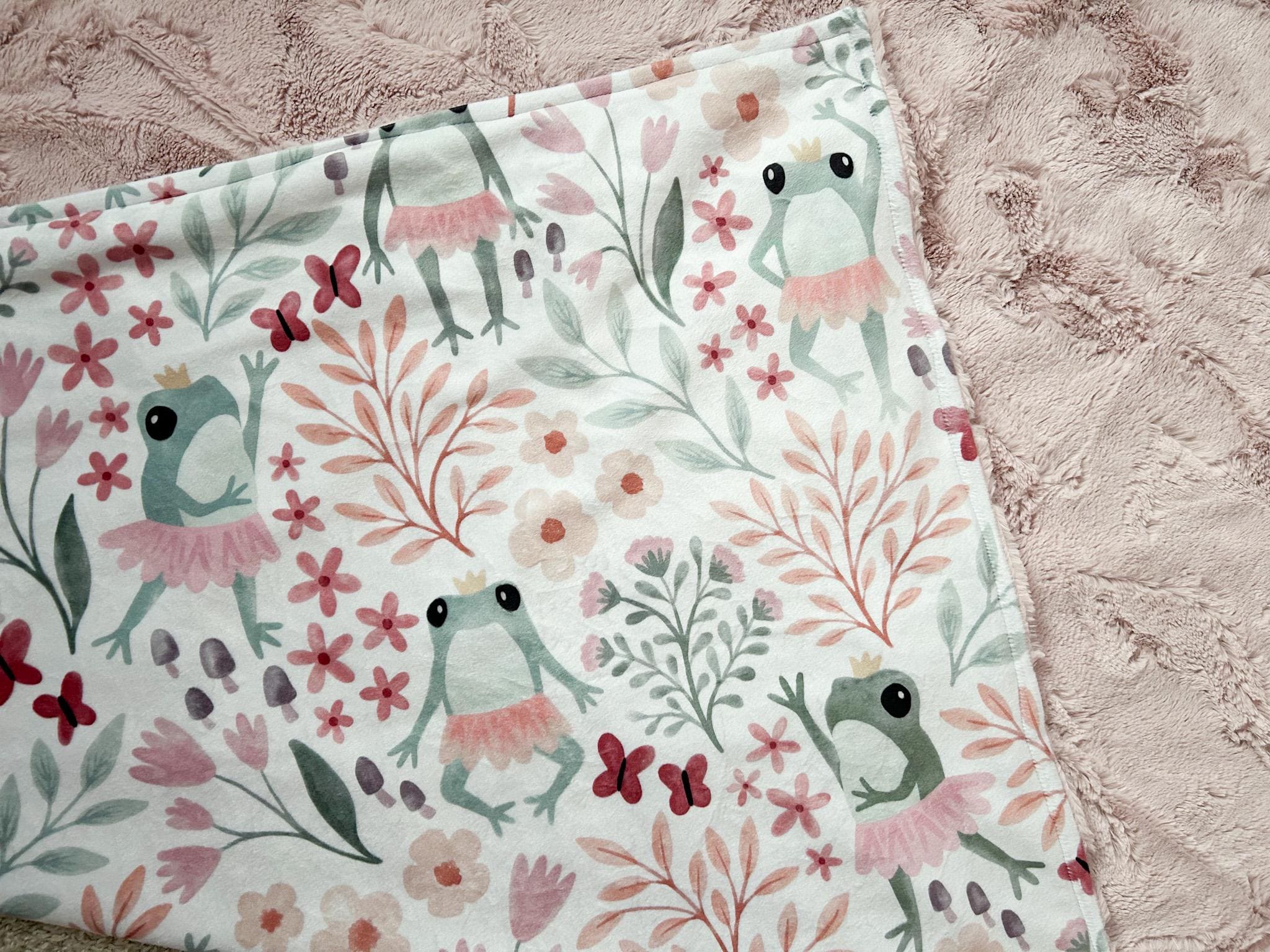 Frog Ballet Nutcracker Crib Bedding, Ballerina Blanket, Pink Floral ...
