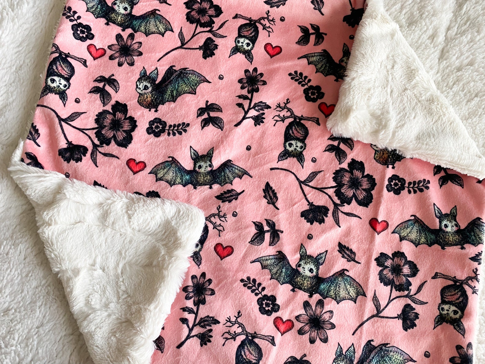 Halloween Baby Blanket, Baby Bat Crib Sheet, Swaddle, Gothic Girl Crib ...
