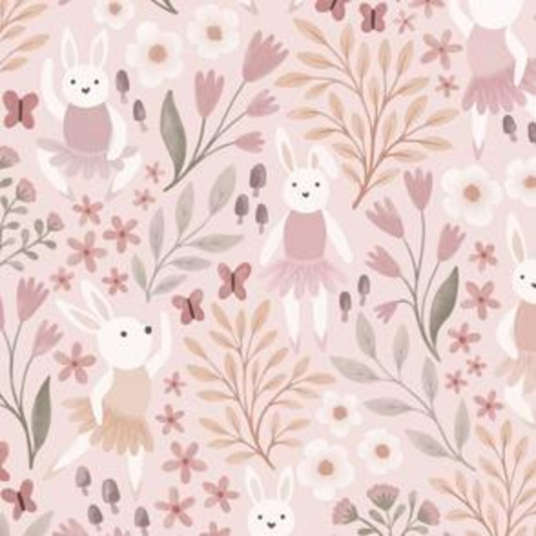 Pink Bunny Nutcracker Crib Bedding, Ballerina Baby Blanket, Pink Easter ...