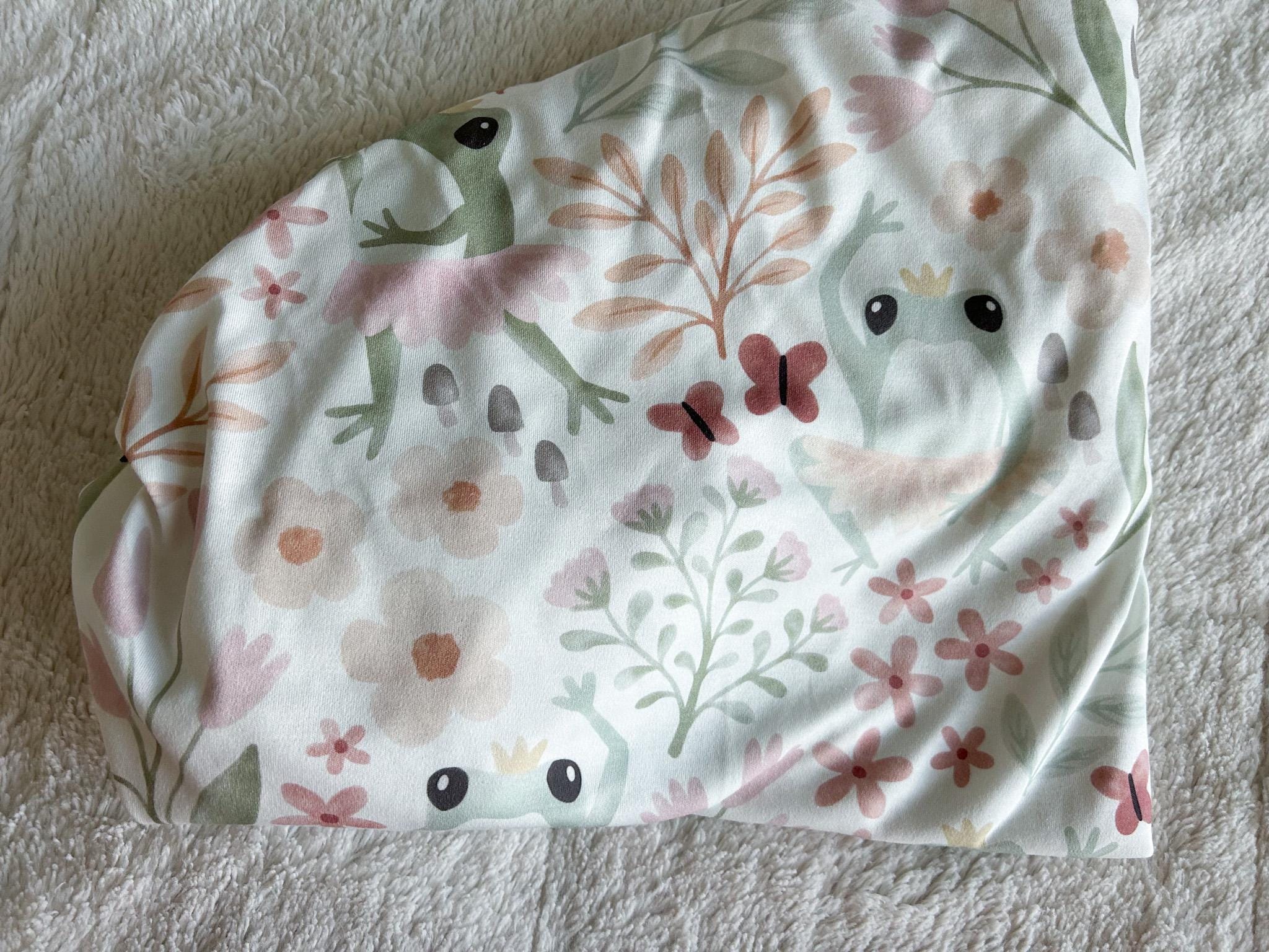 Frog Ballet Nutcracker Crib Bedding, Ballerina Blanket, Pink Floral ...