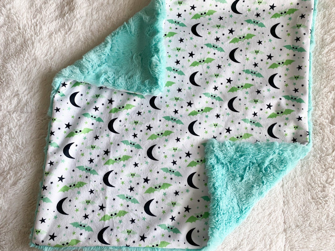 Halloween Baby Blanket, Baby Bat Crib Sheet, Bat Swaddle, Gothic Crib ...