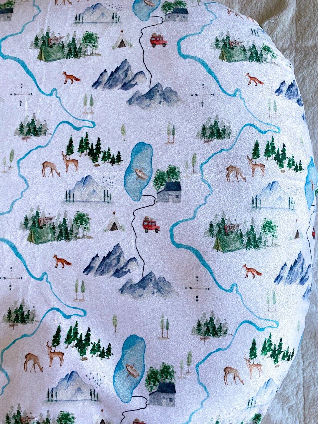 Adventure Baby Crib Bedding, Mountains Changing Pad Cover, Woodland ...