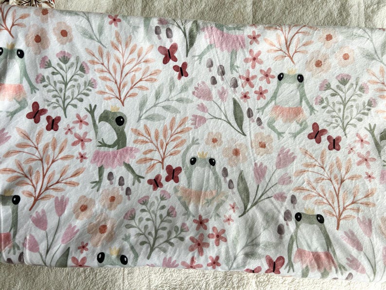 Frog Ballet Nutcracker Crib Bedding, Ballerina Blanket, Pink Floral ...