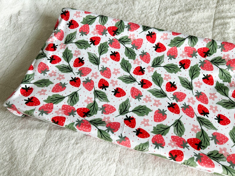 Wildflower + Strawberry Crib Bedding, Girl Baby Blanket, Muslin Swaddle ...