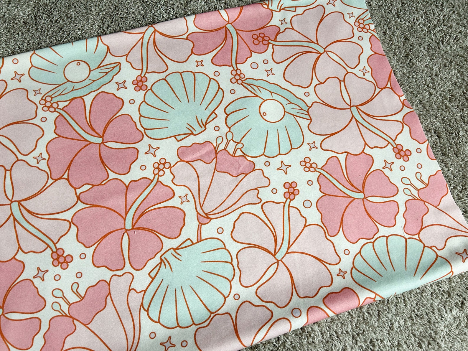 Minky Mermaid off Duty Baby Blanket, Surfer Girl Crib Bedding, Changing ...