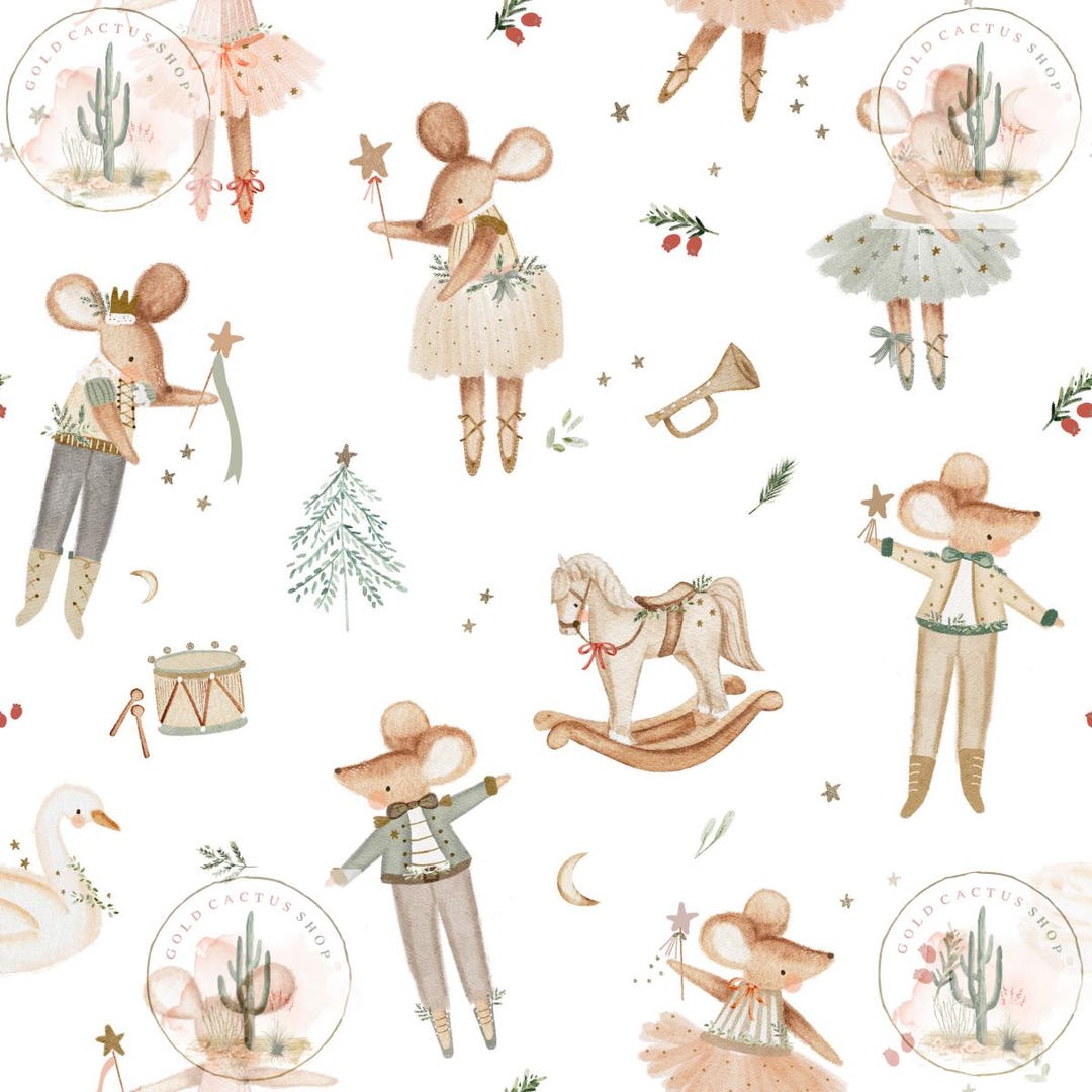 Mouse Nutcracker Crib Bedding, Ballerina Baby Blanket, Pink Christmas ...