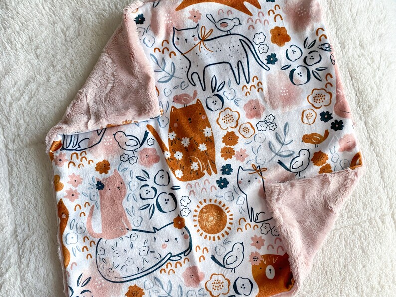 Floral Cat Baby Crib Bedding, Sun Baby Blanket, Fitted Crib Sheet ...