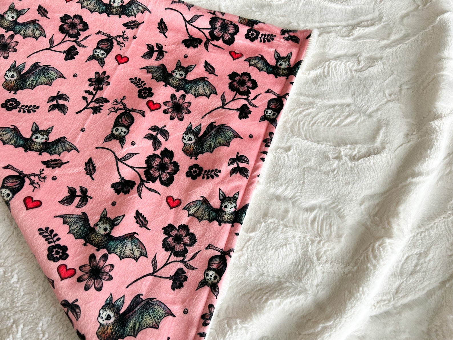 Halloween Baby Blanket, Baby Bat Crib Sheet, Swaddle, Gothic Girl Crib ...