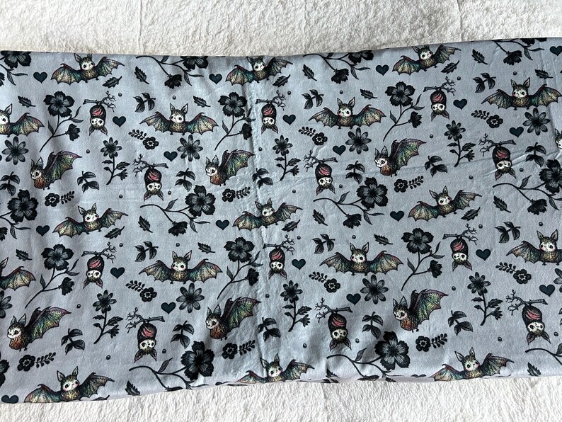 Halloween Baby Blanket, Baby Bat Crib Sheet, Swaddle, Gothic Girl Crib ...