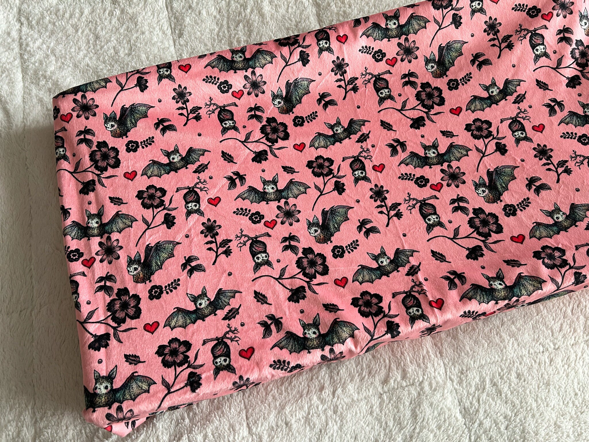 Halloween Baby Blanket, Baby Bat Crib Sheet, Swaddle, Gothic Girl Crib ...