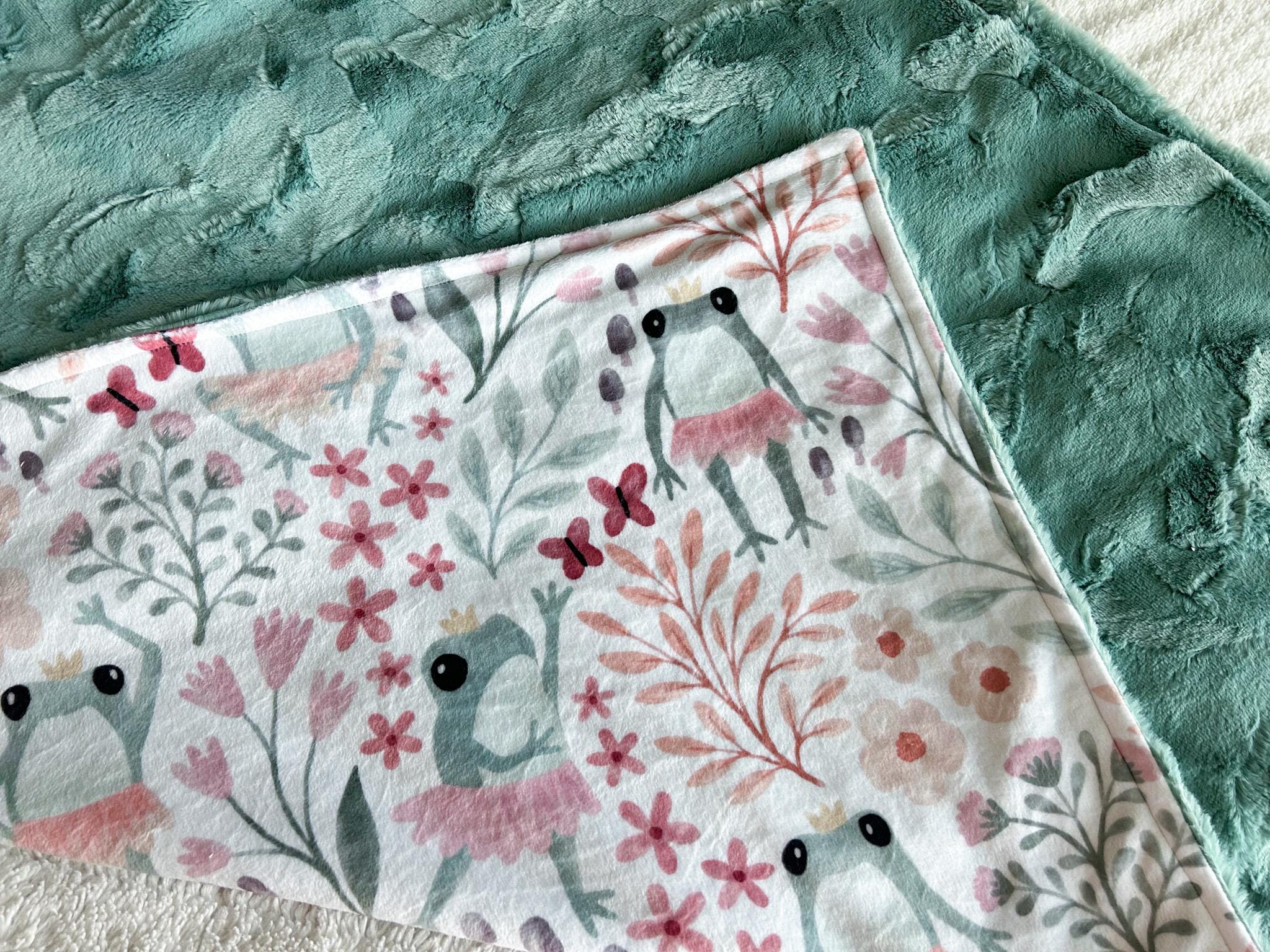 Frog Ballet Nutcracker Crib Bedding, Ballerina Blanket, Pink Floral ...