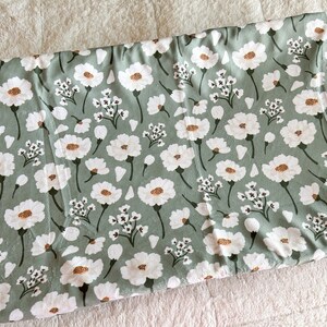 Wildflower Minky Blanket, Daisy Crib Bedding, Butterfly Meadow Newborn ...