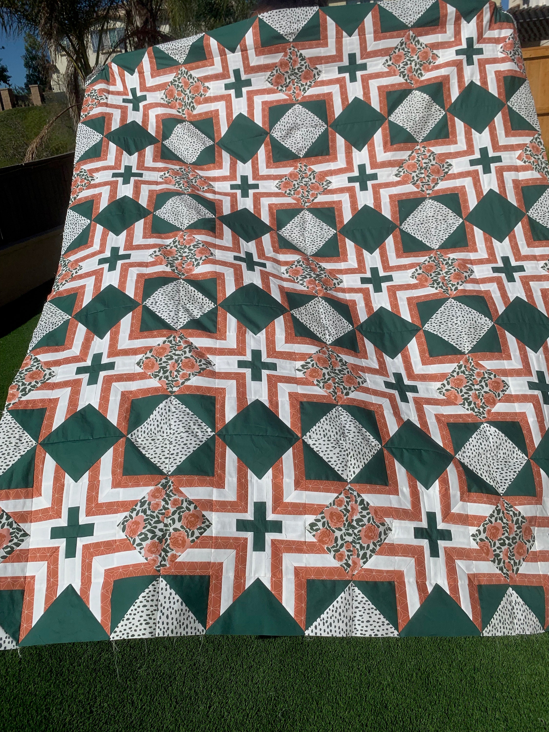 Geometric Prairie Quilt PDF Pattern - Etsy