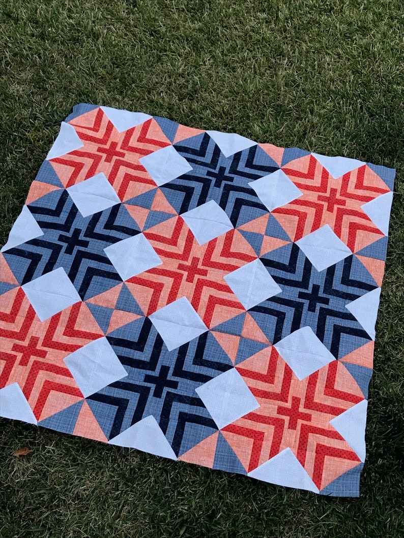 Geometric Prairie Quilt PDF Pattern - Etsy
