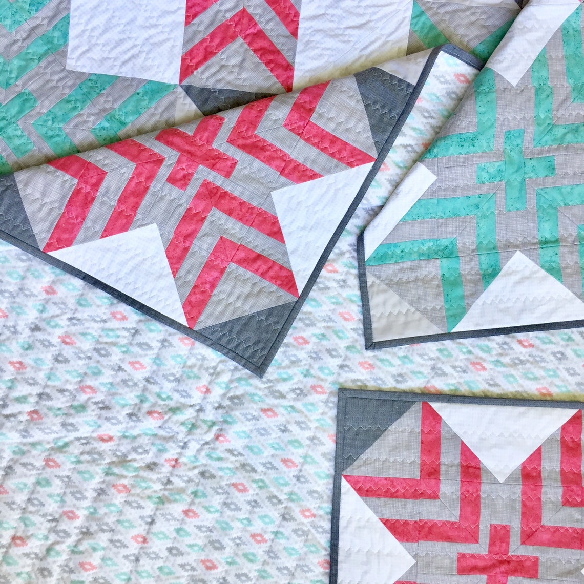 Geometric Prairie Quilt PDF Pattern - Etsy